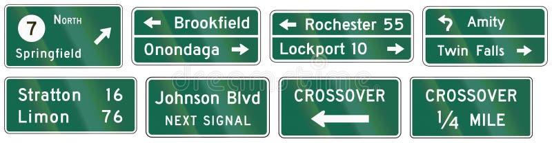 Informational United States MUTCD Road Signs Stock Illustration ...