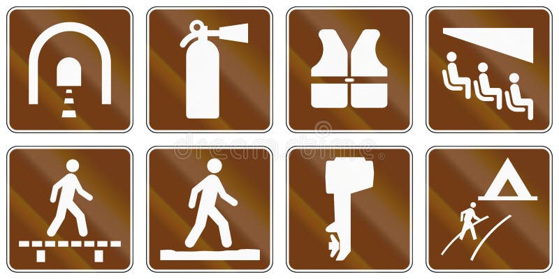 Informational United States MUTCD Road Signs Stock Illustration ...