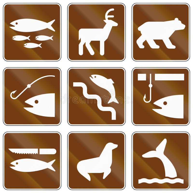 Informational United States MUTCD Road Signs Stock Illustration ...