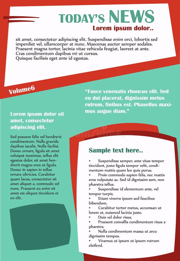 Informationsblad- Eller Websitemalldesign Vektor Illustrationer ...