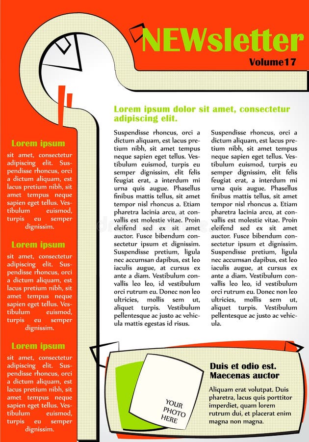 Informationsblad- Eller Websitemalldesign Vektor Illustrationer ...