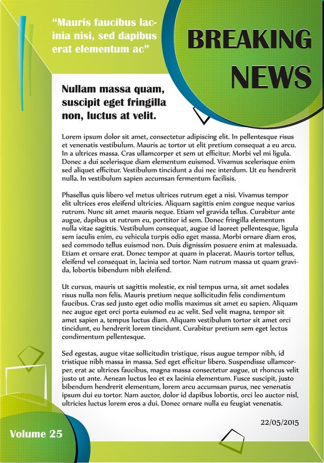 Informationsblad- Eller Websitemalldesign Vektor Illustrationer ...