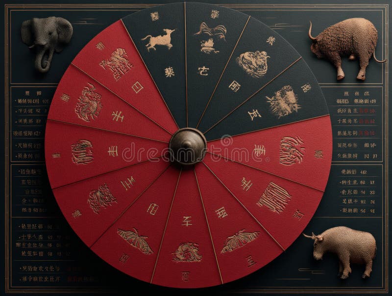 An Informative Chart Showcasing the Chinese Zodiac Signs Stock Photo ...
