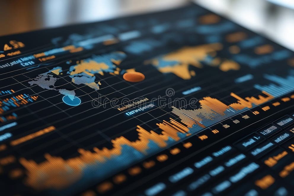 An Informative Data Background Showcasing Graphs and Statistics in an Engaging Layout. Stock ...