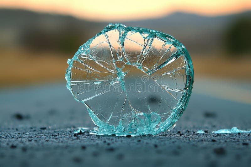 An Informative Depiction of a Windshield Rock Chip, Emphasizing Repair ...