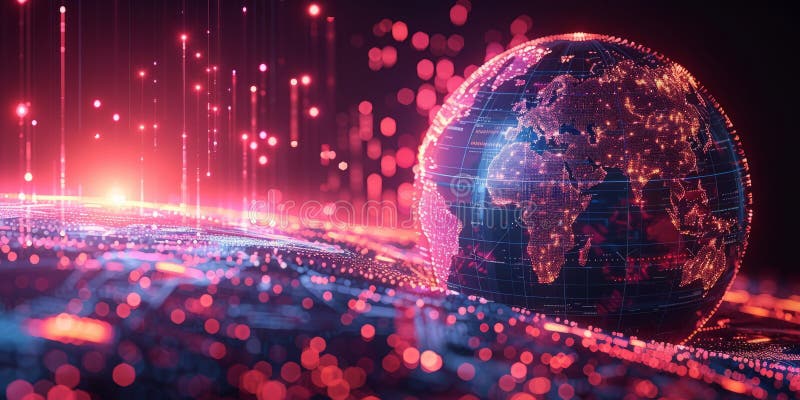 Informative Digital Infographic, Detailed Globe with Comprehensive ...