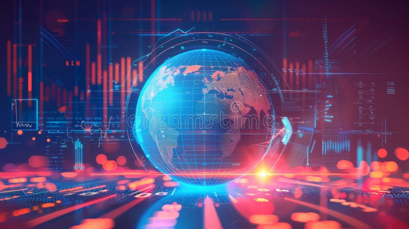 Informative Digital Infographic, Detailed Globe with Comprehensive ...