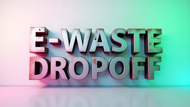 Informative Display of E-waste Dropoff Sign Designed with Striking ...