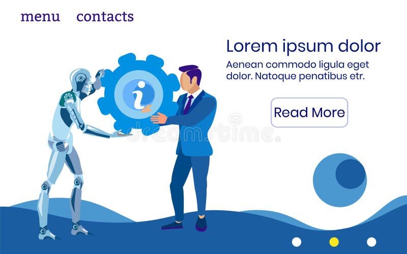 Informative Flyer Use Artificial Intelligence. Stock Vector ...