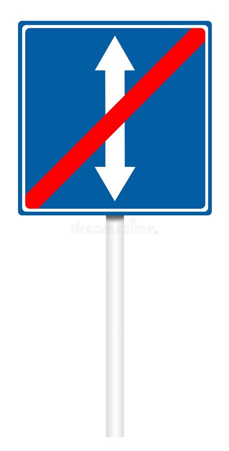 Informative Traffic Sign - the End of Reverse Movement Stock ...