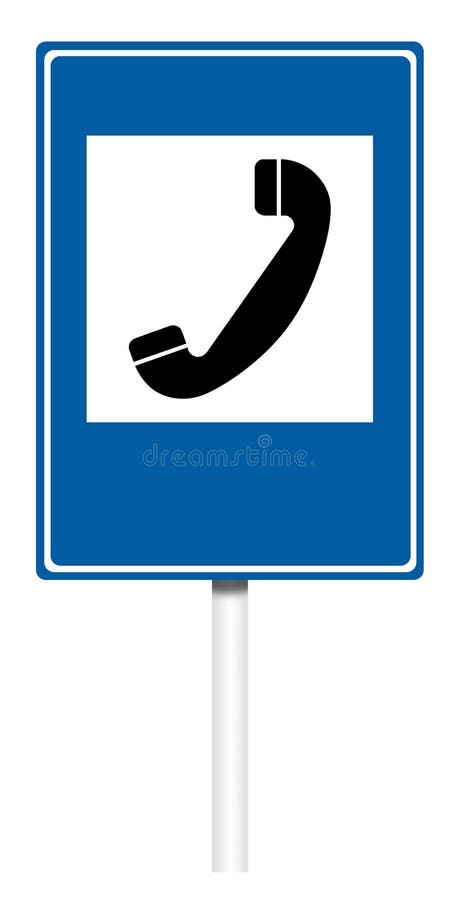 Informative Traffic Sign - Phone Stock Illustration - Illustration of ...