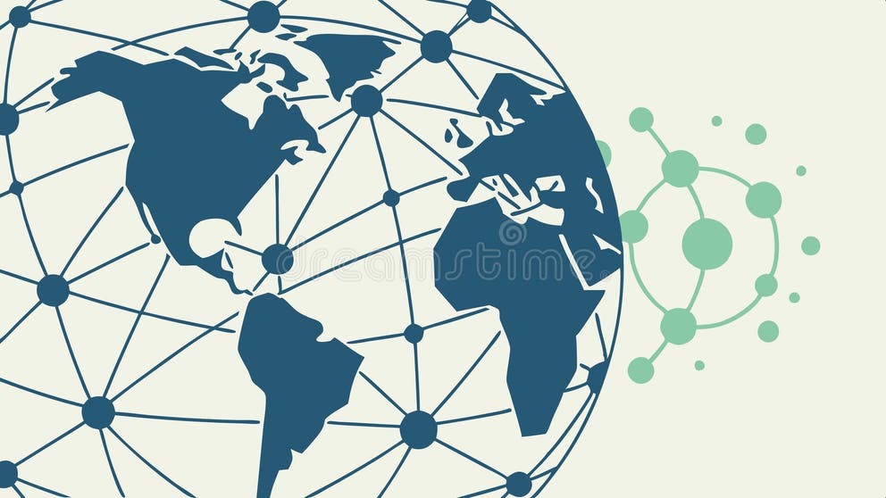 World Map with Network Connection Lines Vector Design Generative AI ...