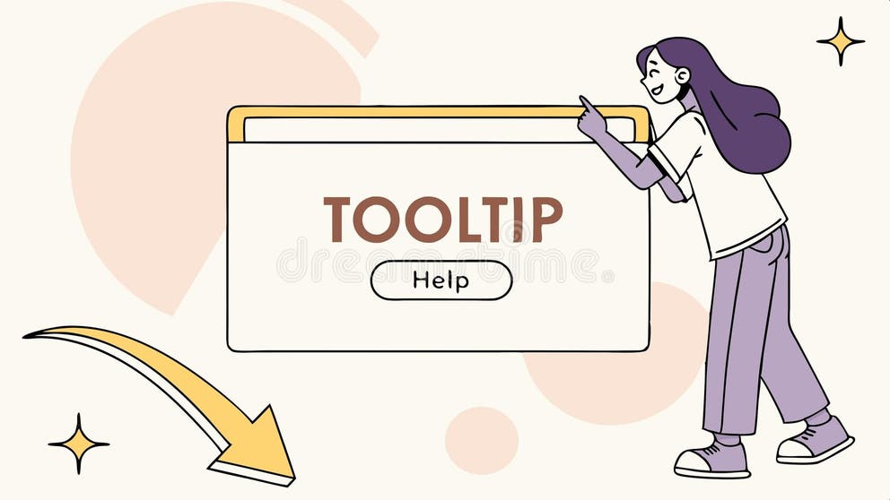 Tooltip and Hand Illustration, User Guide Interaction Vector Design ...