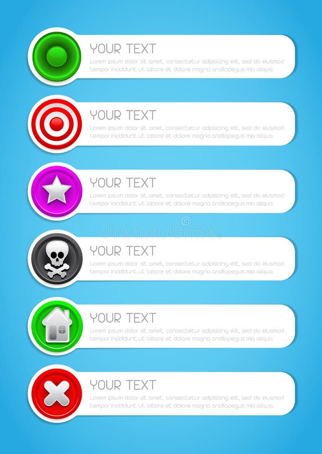 Informative Vector Stickers Stock Vector - Illustration of creative ...