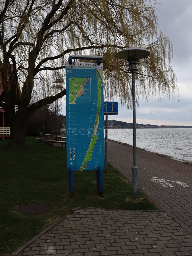 Informative Wayfinding Map by the Lake Editorial Photography - Image of ...