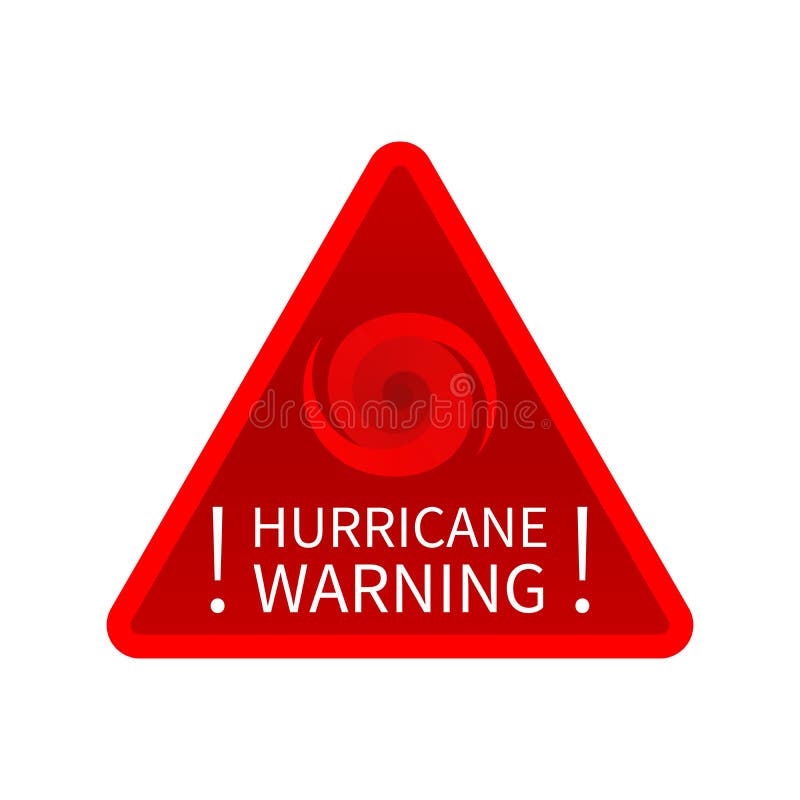 Hurricane Ida Warning Sign. Yellow Rhombus Icon with Black Border with ...