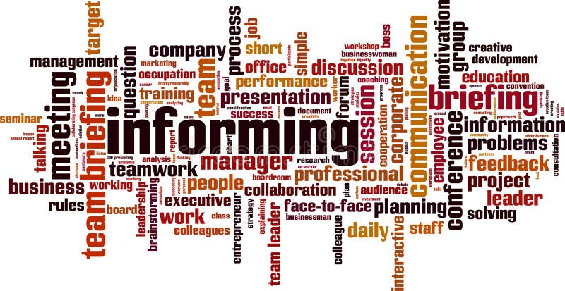 Informing word cloud stock vector. Illustration of report - 190765557