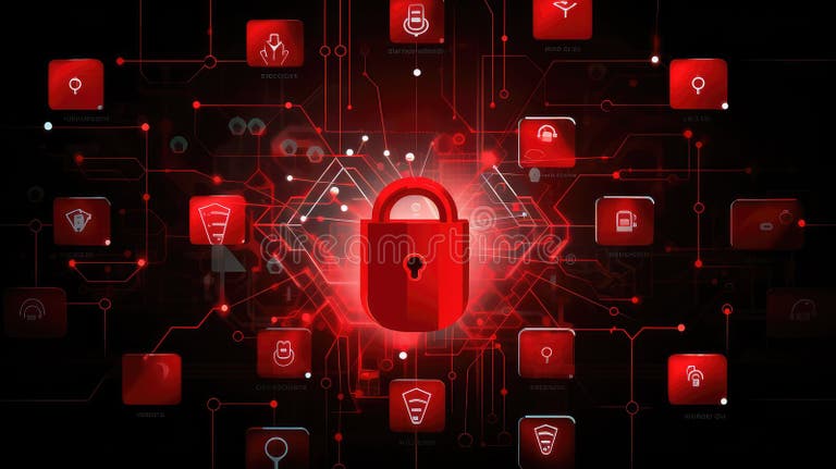 Flow Infographic Illustration Encryption Transmission Stock ...