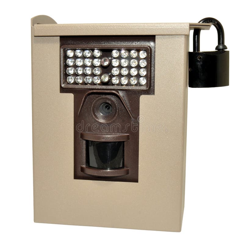 Infra Red Wildlife Trail Camera Stock Photo - Image of isolated, locked ...