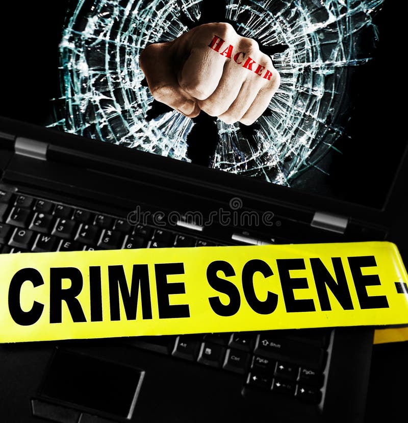 Infraction De Protection De L'ordinateur Photo stock - Image of ...