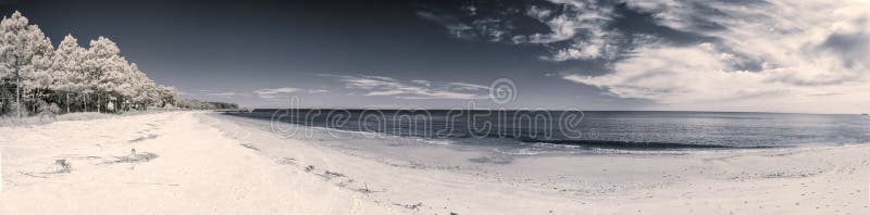 Infrared beach landscape stock photo. Image of peaceful - 38020082