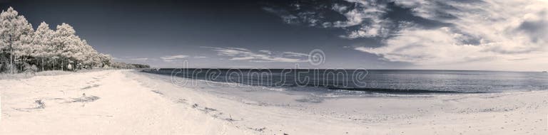 Infrared beach landscape stock photo. Image of peaceful - 38020082