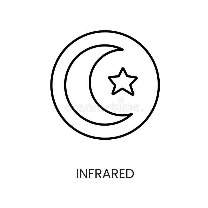 Infrared Icon Line Vector for Packaging on Cctv Camera with Editable ...