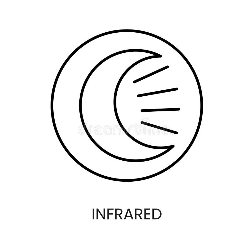 Infrared Icon Line Vector for Packaging on Cctv Camera with Editable ...