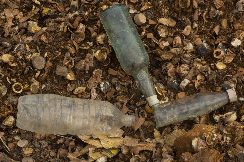 The Landfill Site with Rusted and Decayed Bottle Caps on the Ground ...