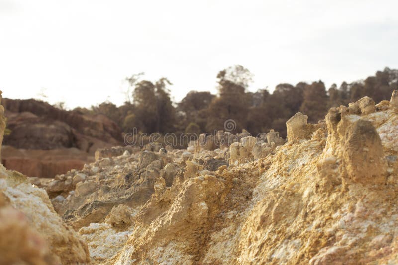 Scene Around the Deserted Land Due To Deforestation and Earth Mining ...