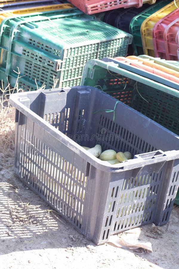 The Stackable Industry Plastic Basket Stock Photo - Image of crate ...