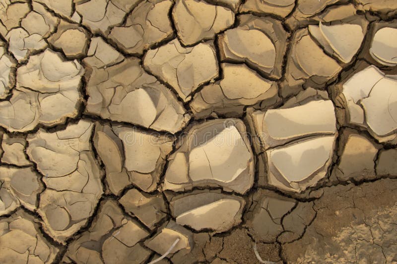 Texture of the Dried Soil Surface Ground Due To Hot Weather. Stock ...