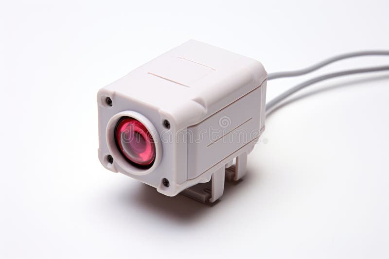 Infrared Motion Sensor on a White Isolated Background Stock Photo ...