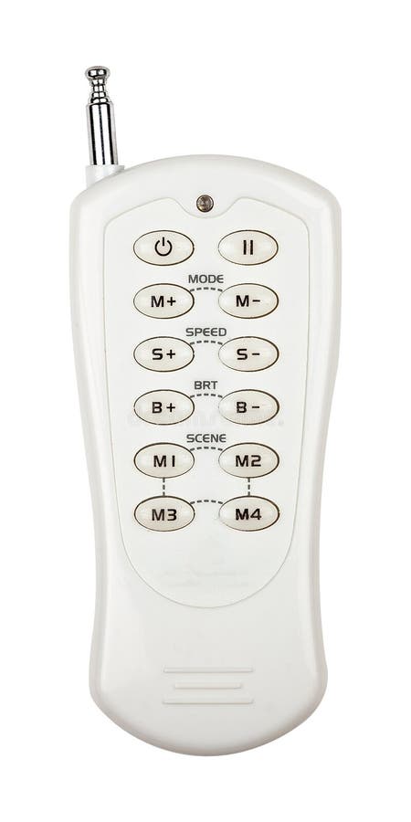 Infrared Radio Remote Control for Home LED Lighting Isolated on White ...