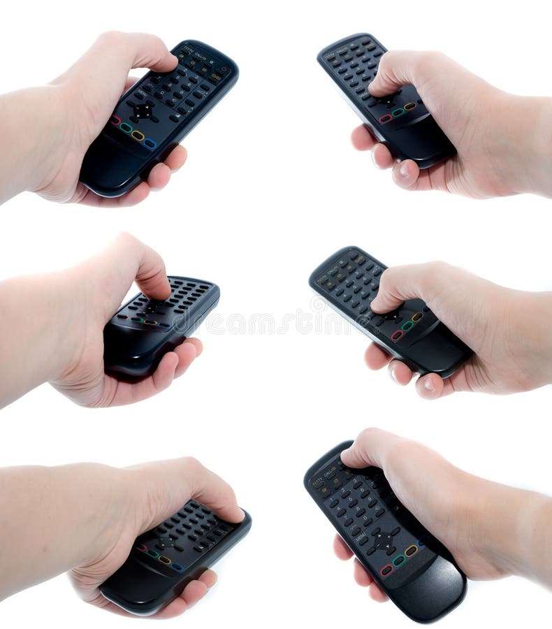 Infrared Remote Control Unit in Hand Stock Image - Image of hand ...