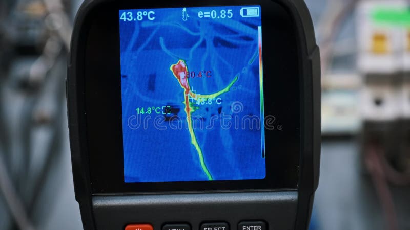 Thermal Scan: Checking Electrical Panel Wiring with Infrared Stock ...