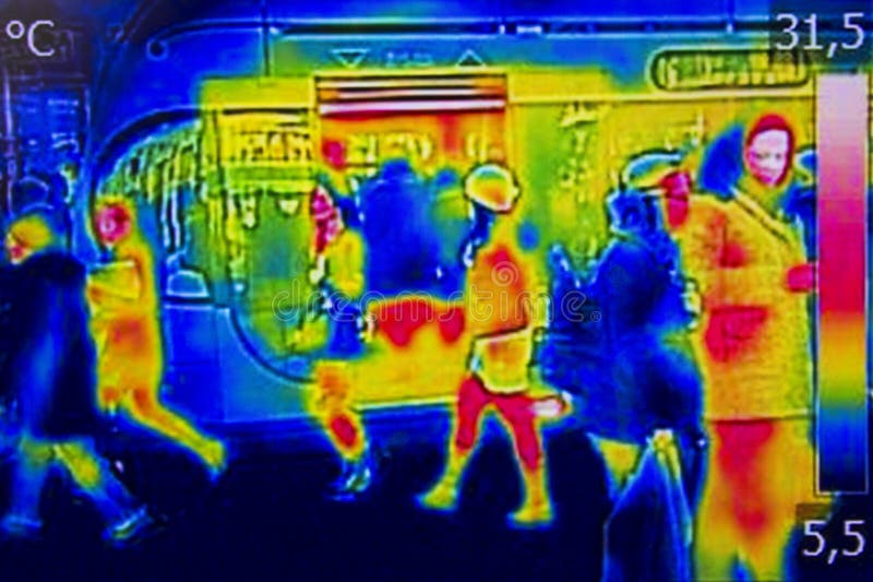 Infrared Thermal Image People Stock Image - Image of thermogram ...