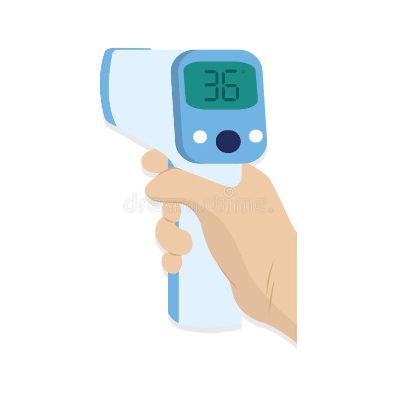 Infrared thermometer icon stock vector. Illustration of infrared ...