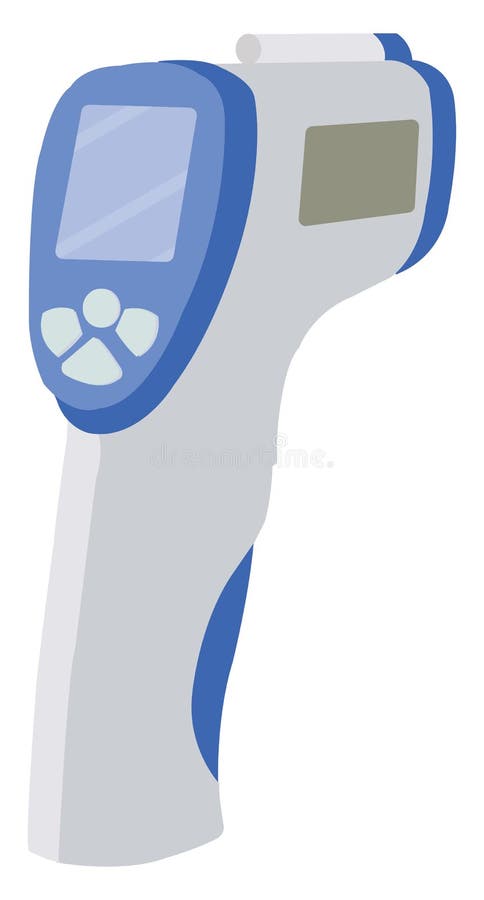 Infrared thermometer, icon stock vector. Illustration of outline ...