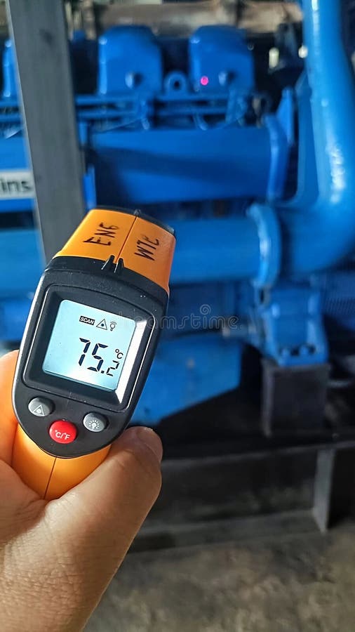Infrared Thermometer Technology for Machine Monitoring Stock Image ...