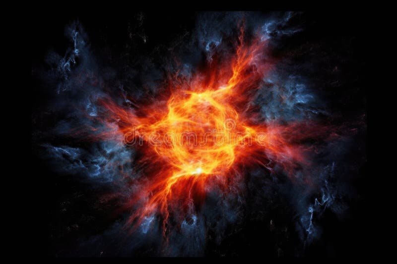 Infrared View of a Protostar in a Mesmerizing Nebula Stock Image ...