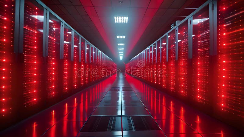 It Infrastructure Animation: Server Room View, Concept Stock Video ...