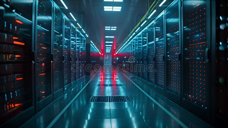 It Infrastructure Animation: Server Room View, Concept Stock Footage ...
