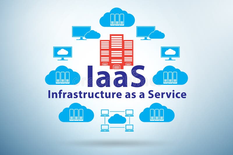 Infrastructure As a Service Concept in Digital World Stock Illustration ...