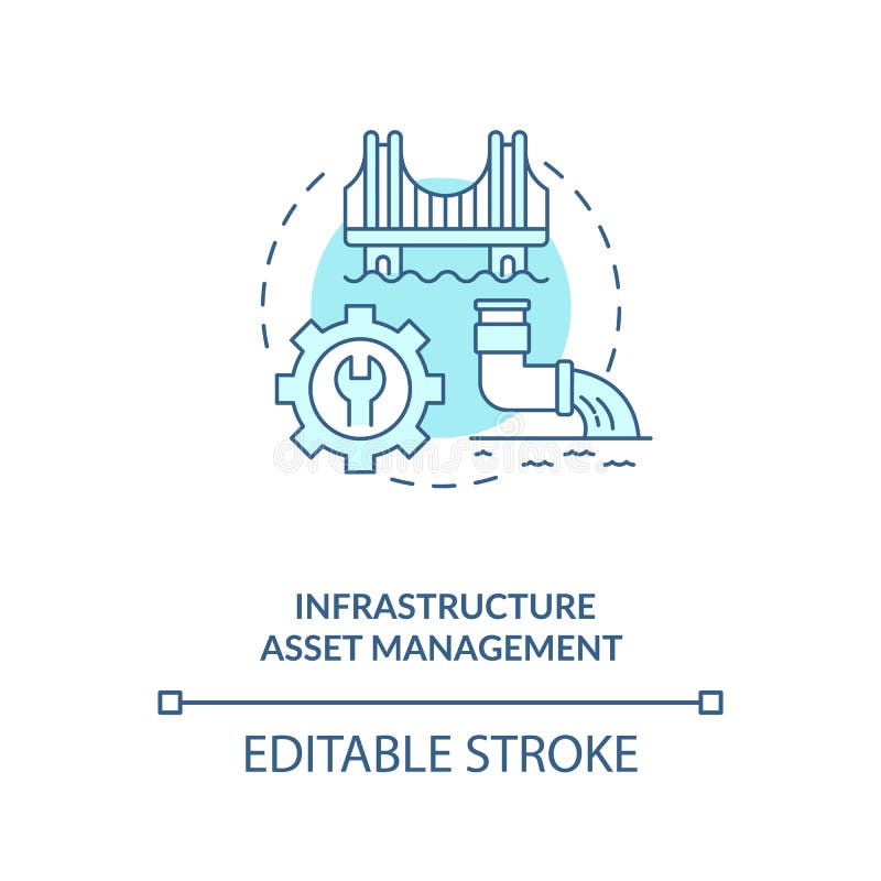 Infrastructure Asset Management Concept Icon Stock Illustration ...
