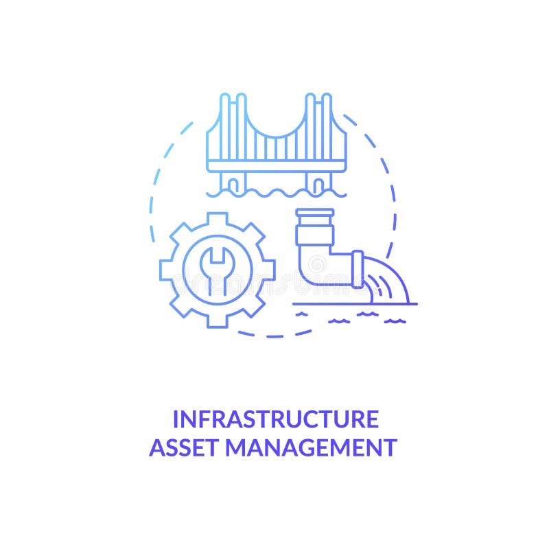 Infrastructure Asset Management Concept Icon Stock Illustration ...