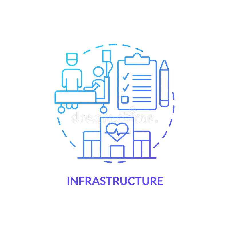 Infrastructure Blue Gradient Concept Icon Stock Vector - Illustration ...