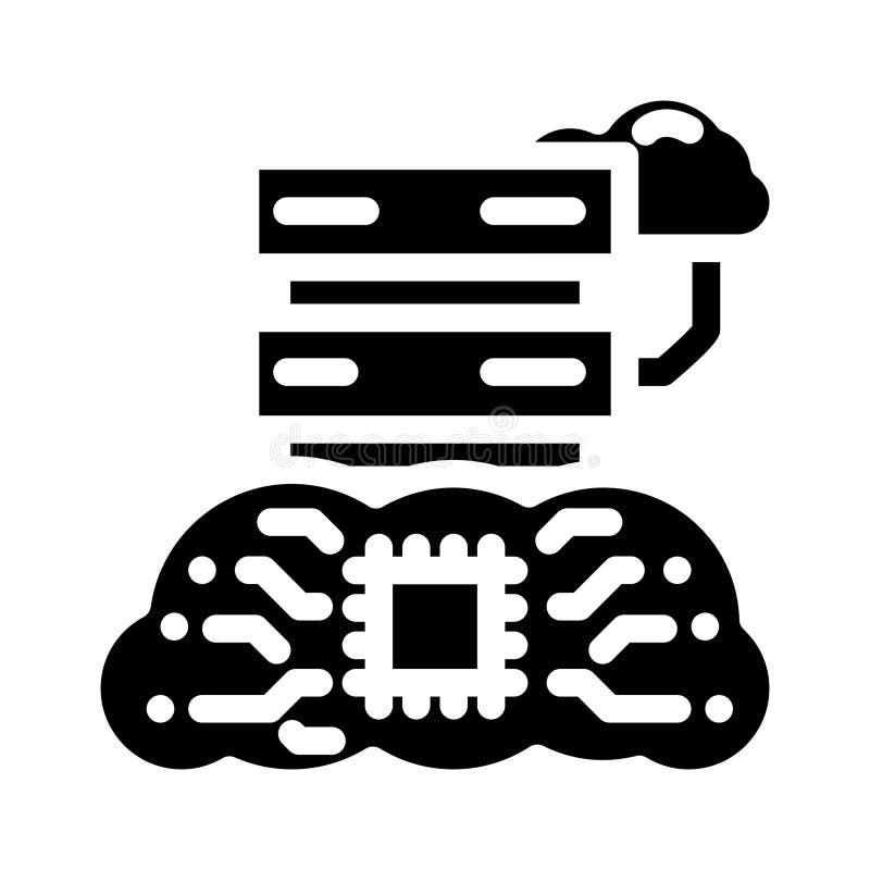 Infrastructure Cloud Computing Glyph Icon Vector Illustration Stock ...