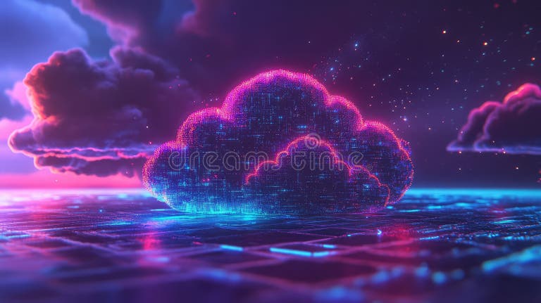 Infrastructure Collapsing Cloud Computing Stock Illustration ...