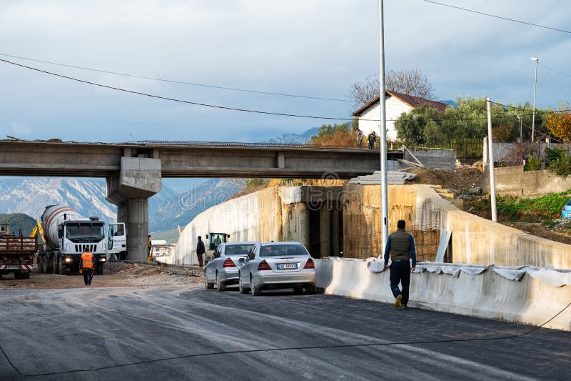Infrastructure Construction Works at the Suburbs of Tirana, Albania ...
